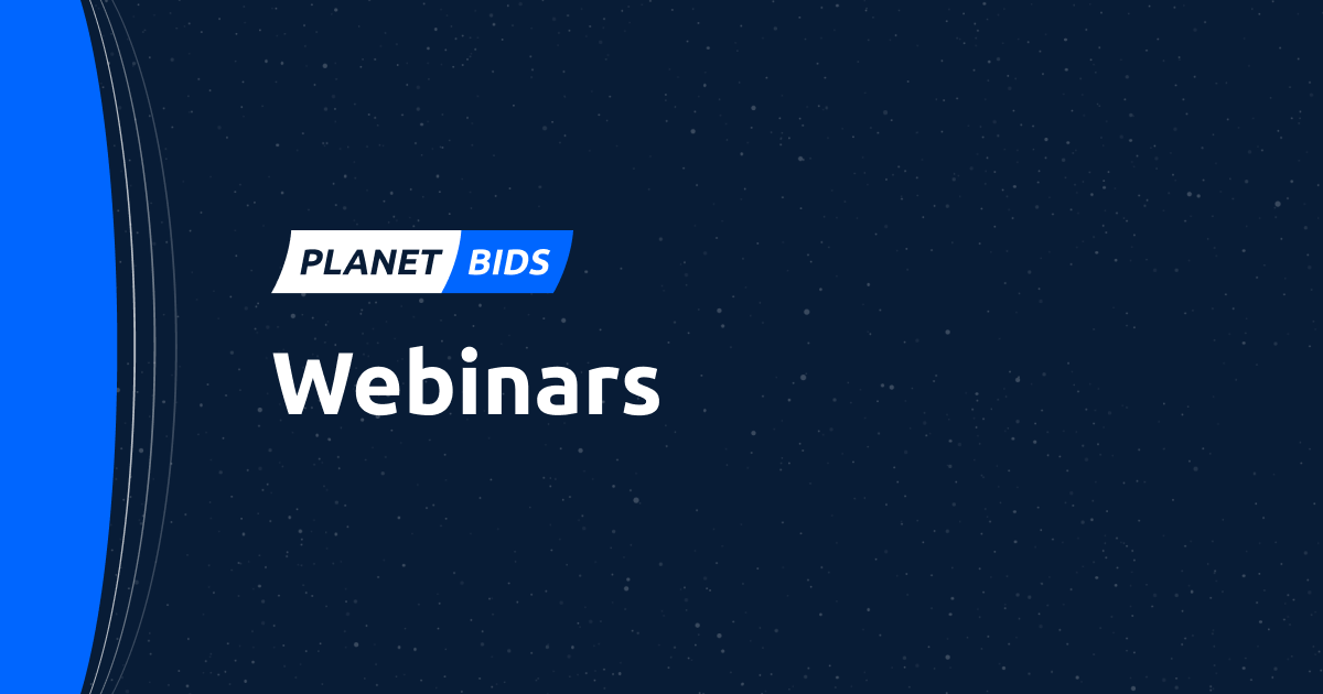 Webinars | Planetbids